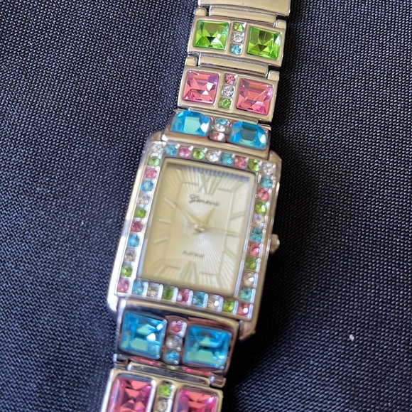 Geneva Platinum | Accessories | Pastel Rhinestone Watch By Geneva ...